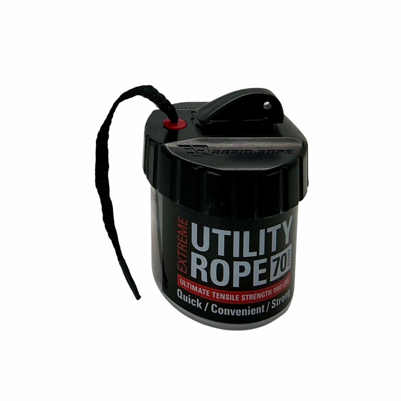 Black Utility Rope in a Mini Rapid Rope Canister - Rapid Rope