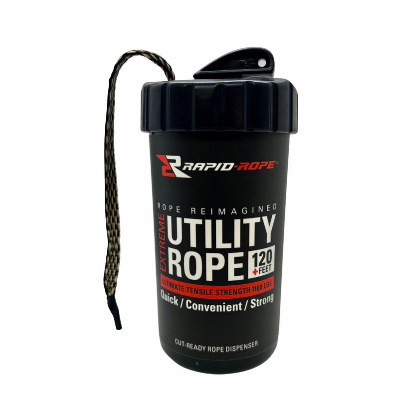 Camo Utility Rope in a Large Rapid Rope Canister - Rapid Rope
