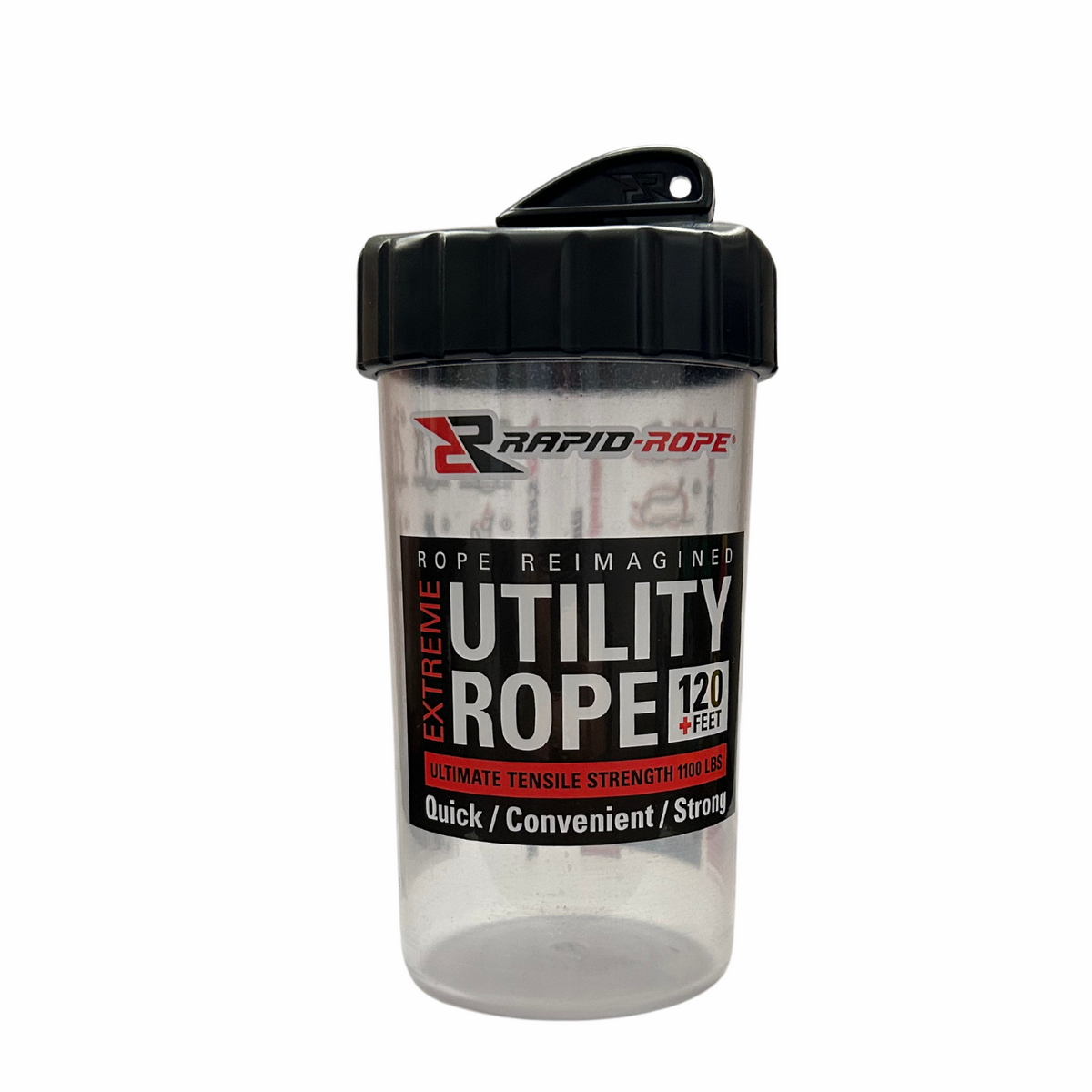Patriot Utility Rope in a Large CLEAR Rapid Rope Canister - Rapid Rope