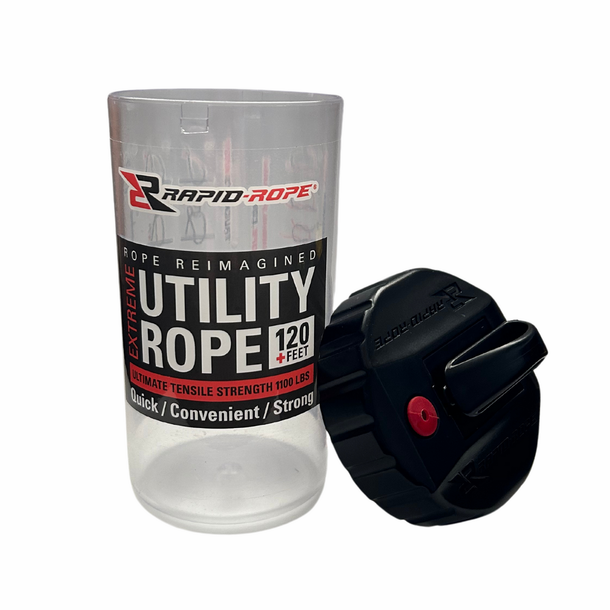 Patriot Utility Rope in a Large CLEAR Rapid Rope Canister - Rapid Rope