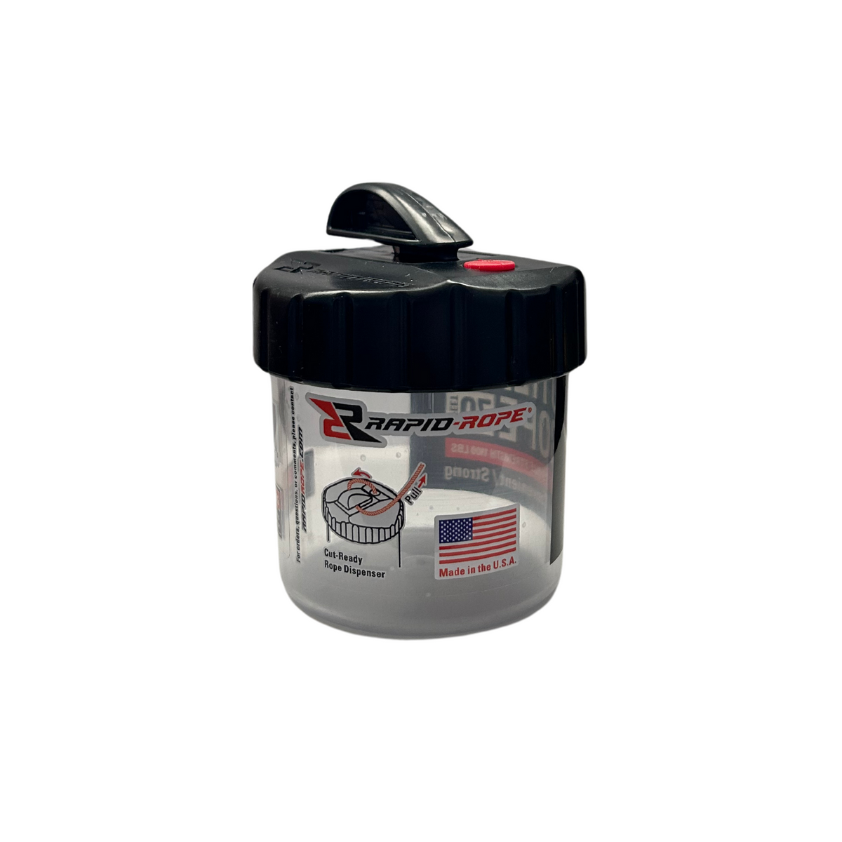 Red Utility Rope in a Mini Rapid Rope Canister - Rapid Rope