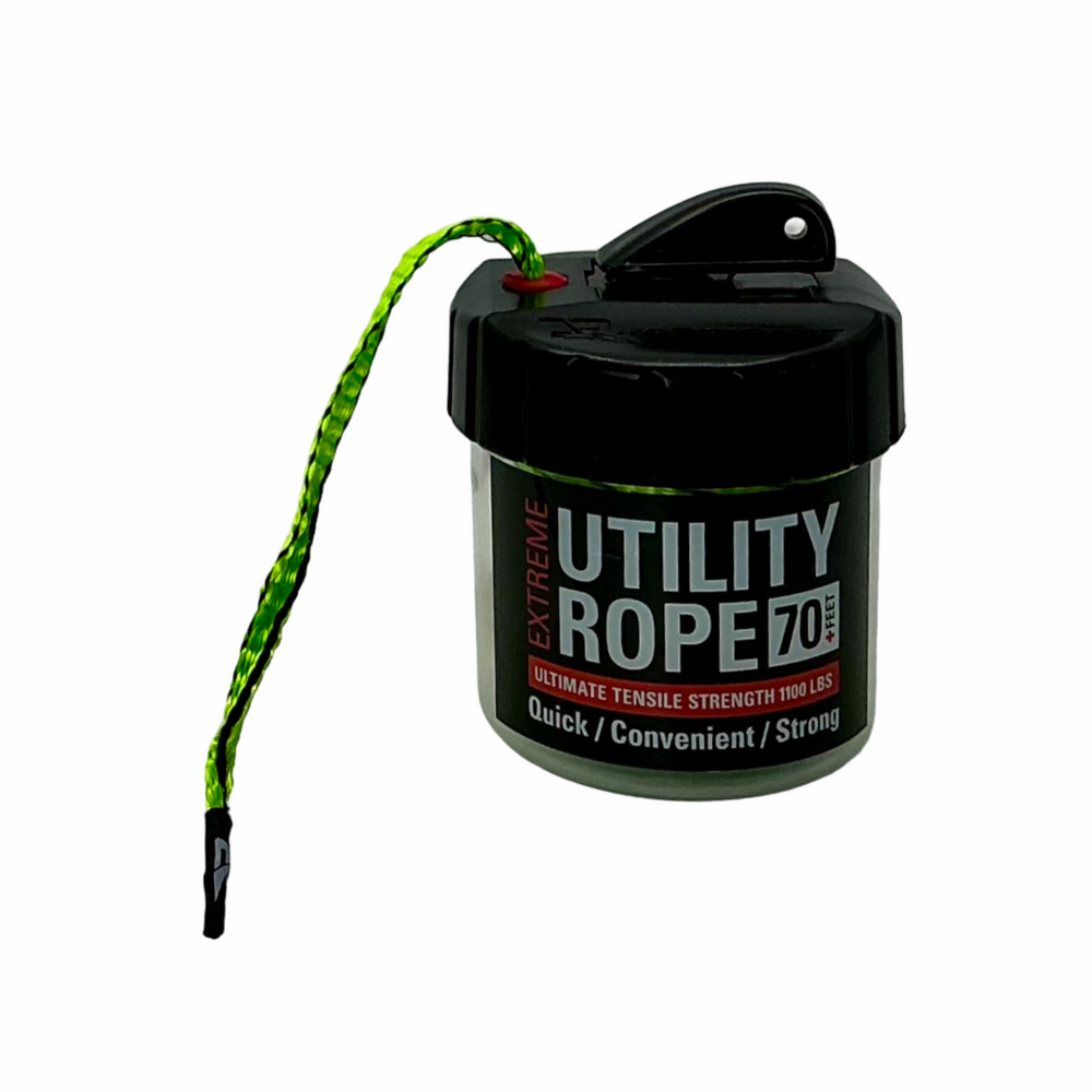 Neon Green Utility Rope in a Mini Rapid Rope Canister - Rapid Rope