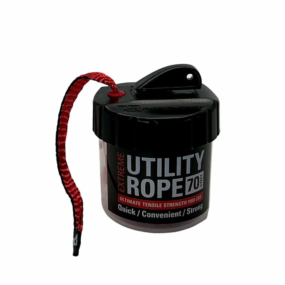 Red Utility Rope in a Mini Rapid Rope Canister - Rapid Rope