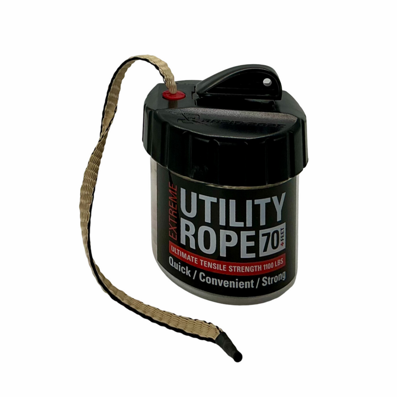 Tan Utility Rope in a Mini Rapid Rope Canister - Rapid Rope