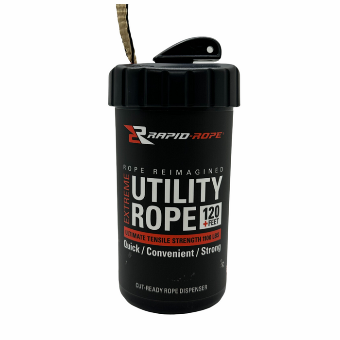 Tan Utility Rope in a Large Rapid Rope Canister - Rapid Rope