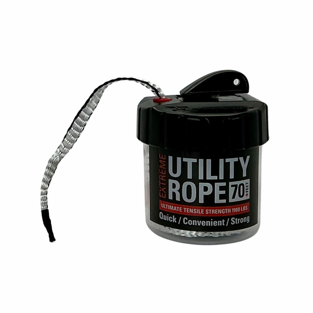 White Utility Rope in a Mini Rapid Rope Canister - Rapid Rope